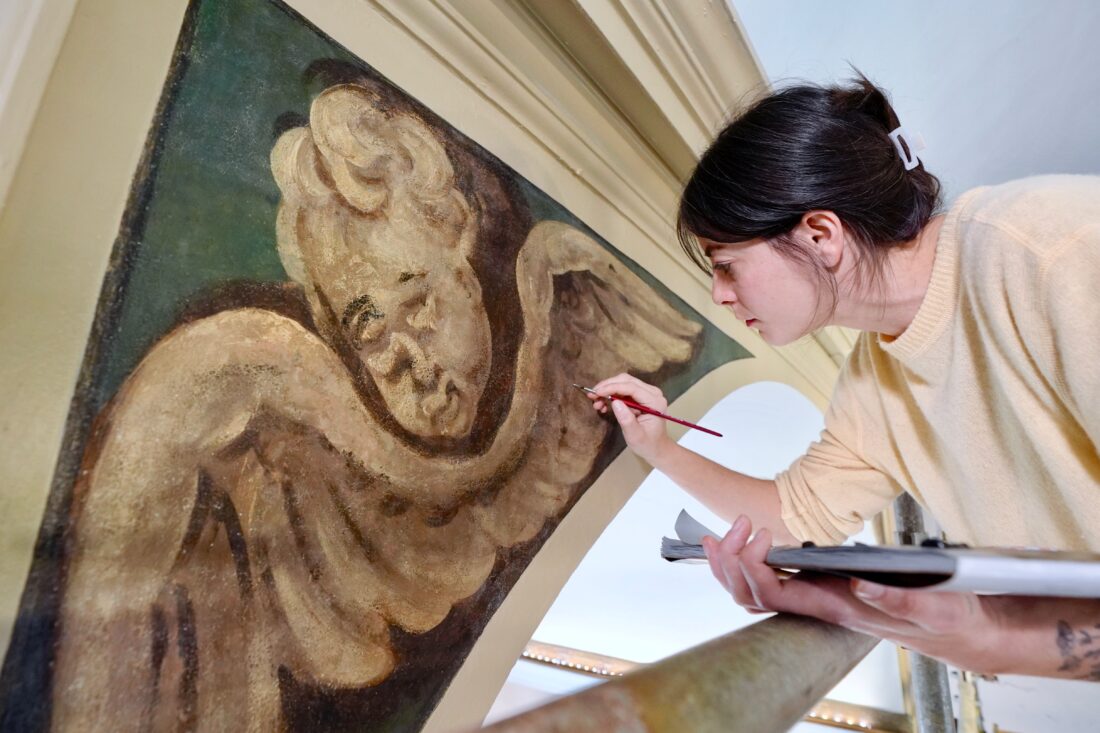 Centuries-old angels uncovered at Boston church made famous by Paul ...